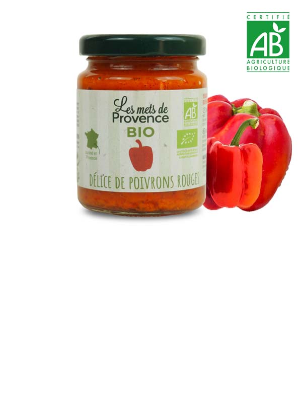 Délices de poivrons rouges BIO, Apéritif, Le Bio - Les Mets de Provence